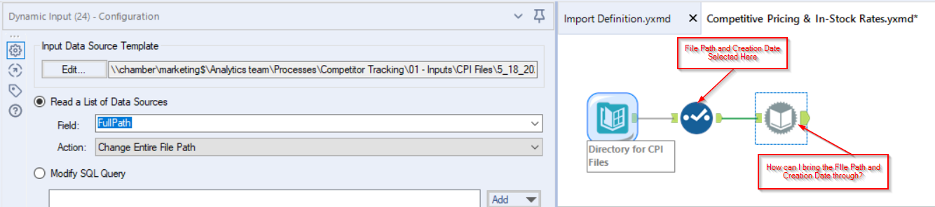 Solved: Keep Filepath as a Field with Dynamic Input - Alteryx Community