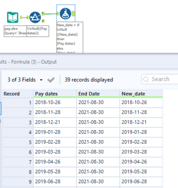 Replace the blank/Null() values with the date in t... - Alteryx Community