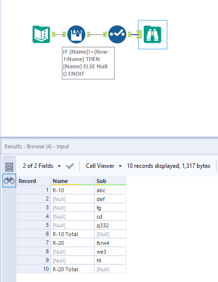 Solved: How to take only unique name in a column - Alteryx Community