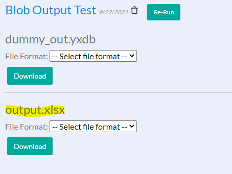 Solved: Blob output files always present in output of Anal... - Alteryx Community