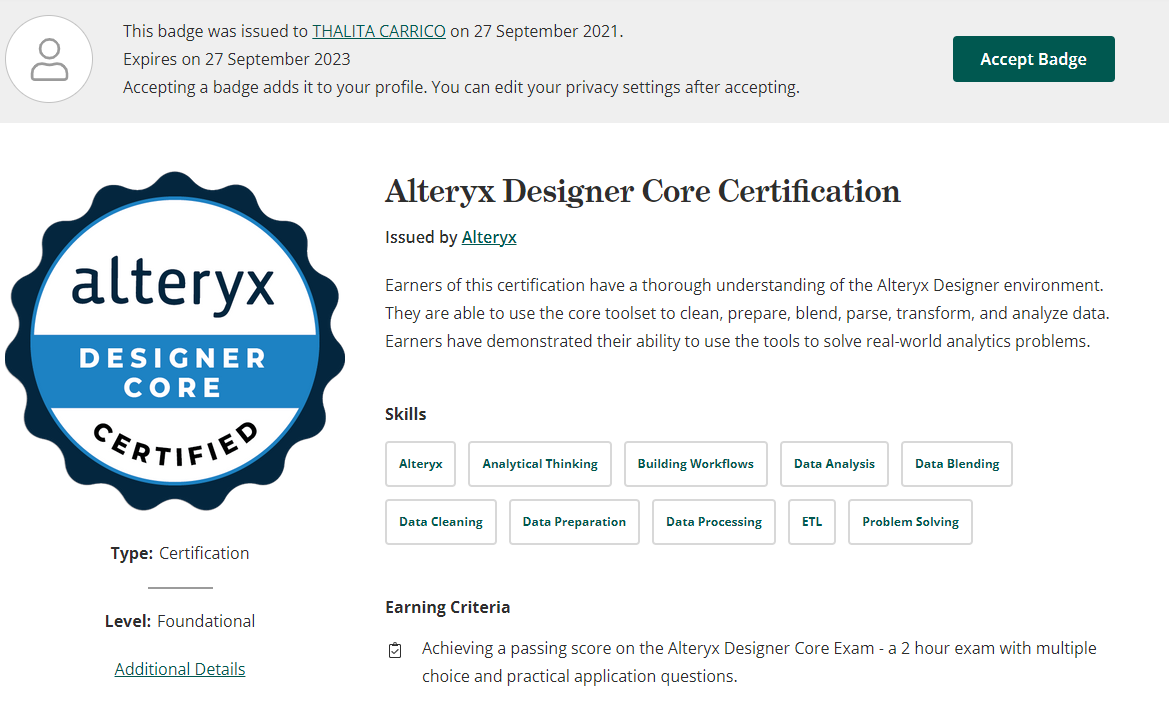 Credly Badge Earner Guide - Alteryx Community