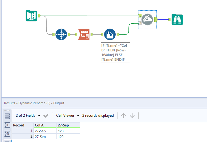 Solved: Designer| Dynamic rename of field using another fi... - Alteryx Community