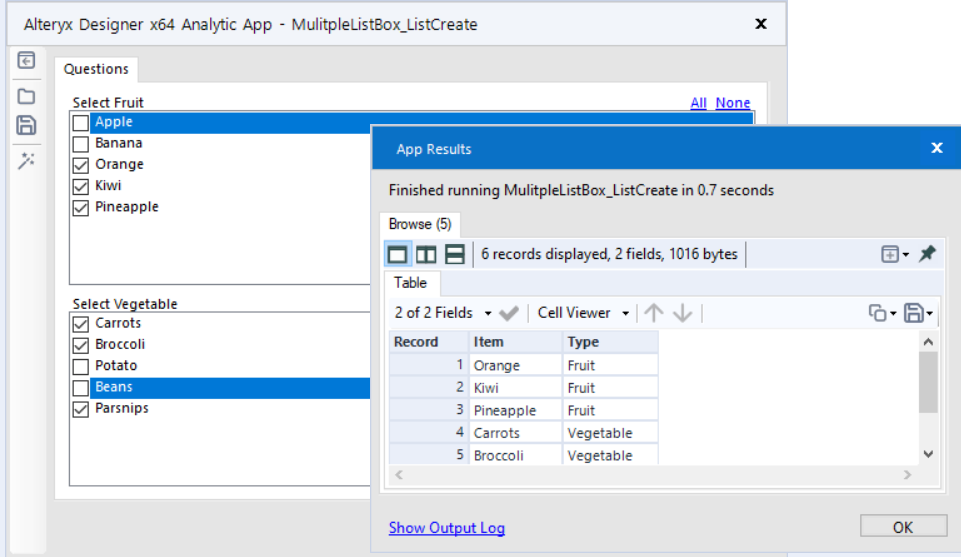 Solved: Optional Multiple List Box - Alteryx Community