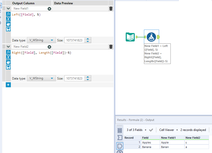 How to split the characters into two different col... - Alteryx Community