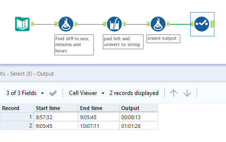 Solved: Subtract time (maintain format) - Alteryx Community