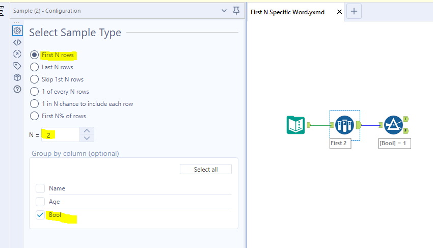 Select the first rows based on a criteria - Alteryx Community