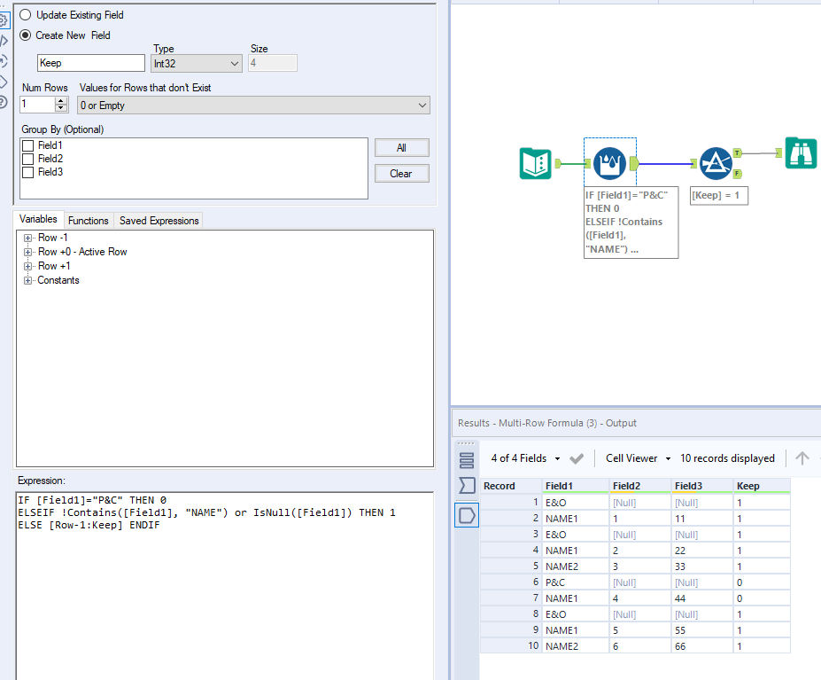 Solved: How to filter for rows based on value match? - Alteryx Community