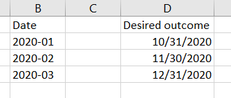 Solved: Date formatting for last day of month - Alteryx Community