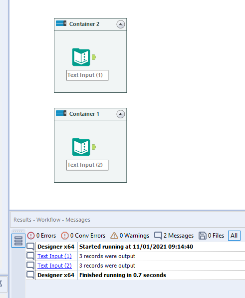 Execution Sequence Of Input Tools Alteryx Community