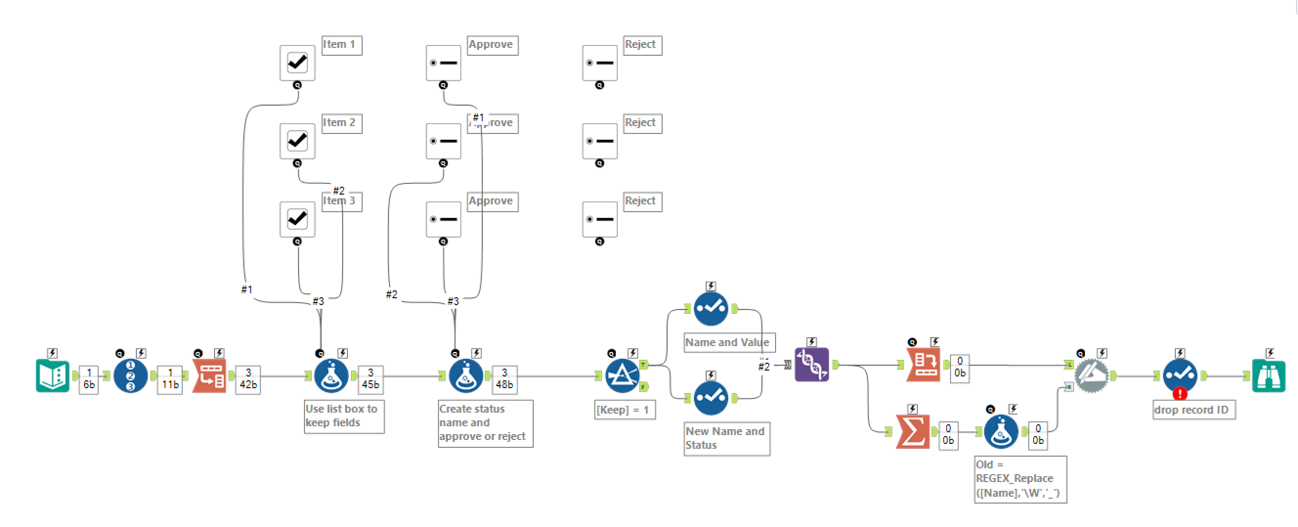 Need Radio Buttonscheckbox Adjacent To Every Lis Alteryx Community 