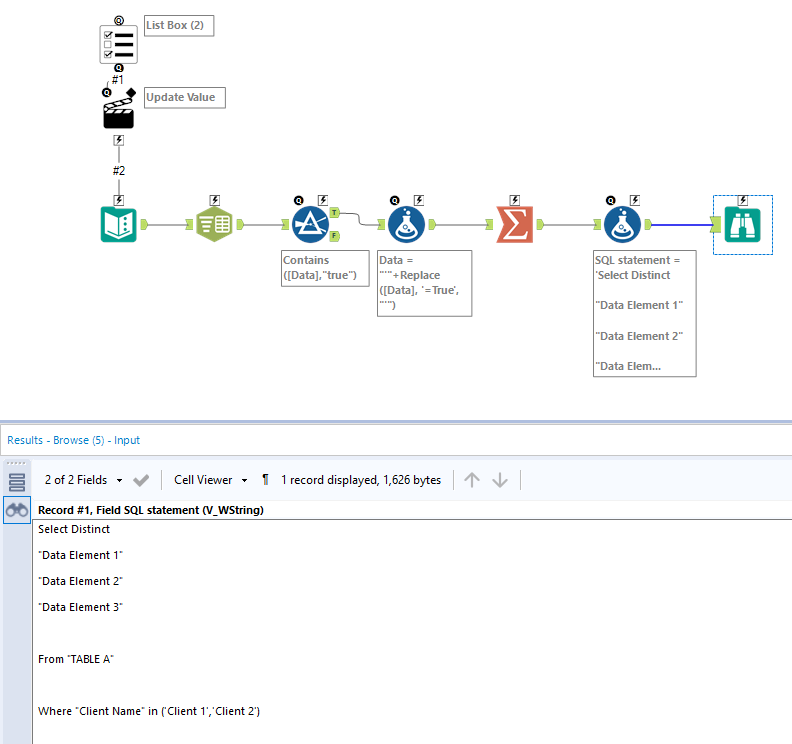 Using a List Box to update an Input Tool SQL Query - Alteryx Community
