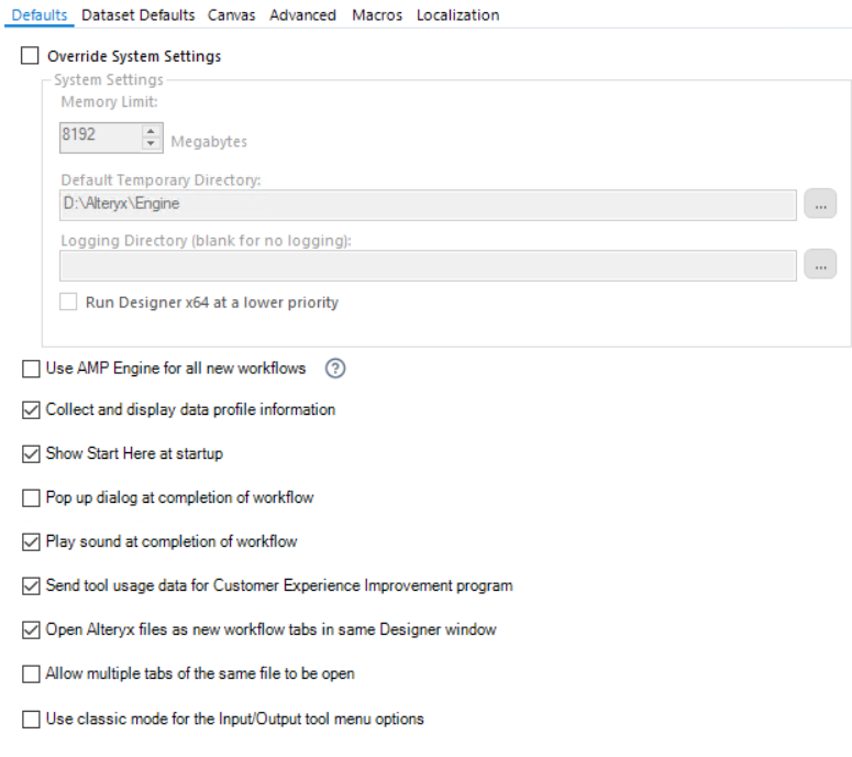 Unable to allocate memory (for temp files) - Alteryx Community