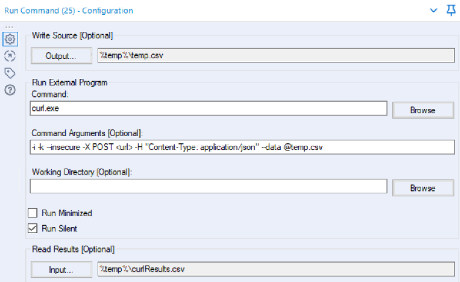 Solved No Data Coming Through Run Command Tool Using Curl Alteryx Community
