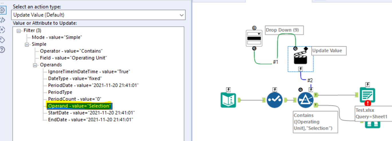 Solved: Dropdown list option is not working in my workflow - Alteryx Community
