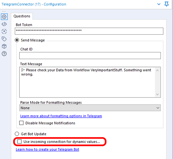 How to send a Telegram Message to your Mobile Phone with Alteryx