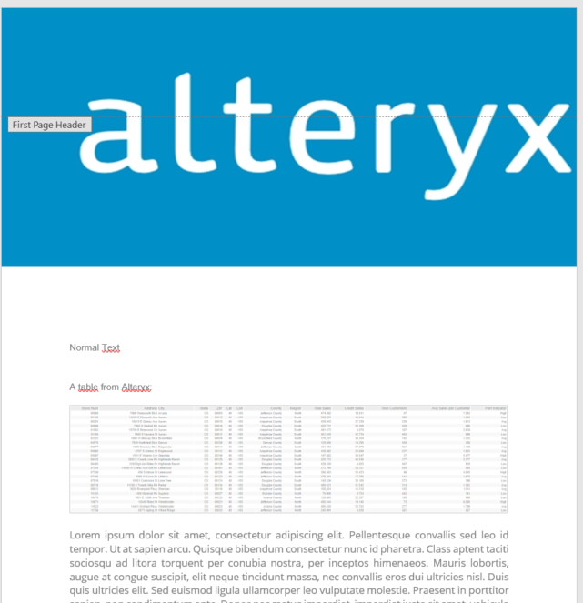 Help with the reporting tool. Full size image on t... - Alteryx Community