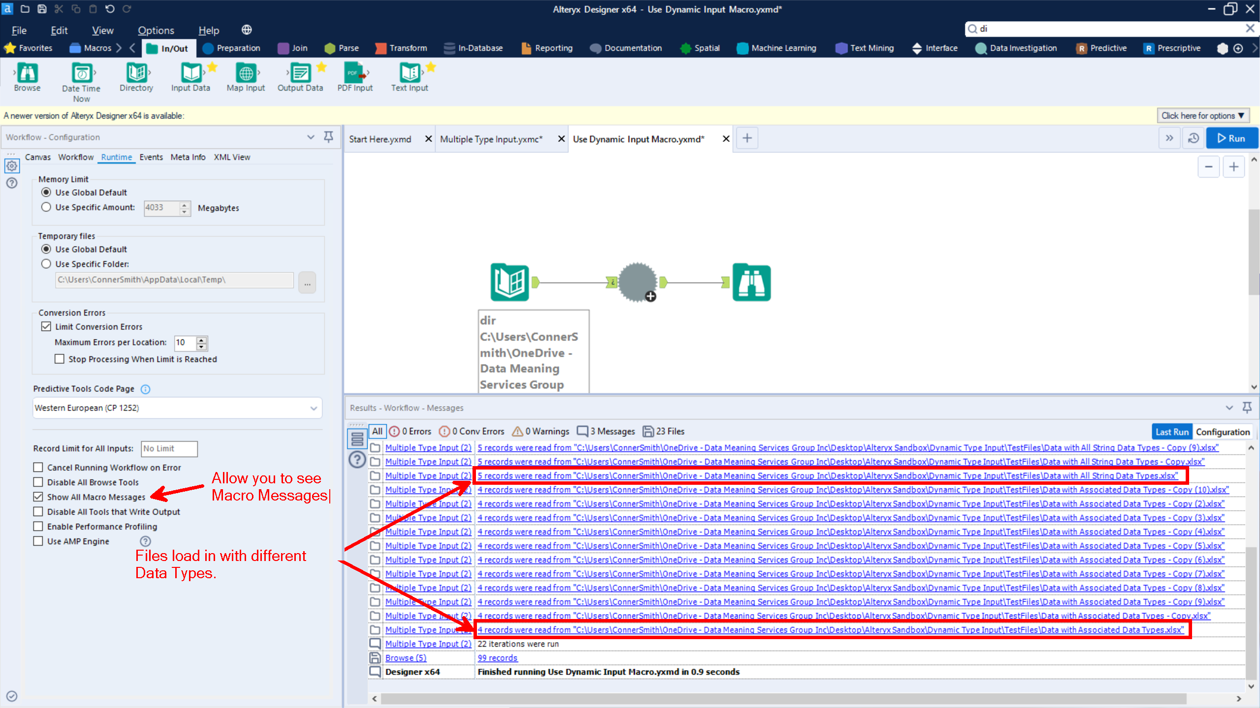 Changing field metadata to align before Dynamic In... - Alteryx Community
