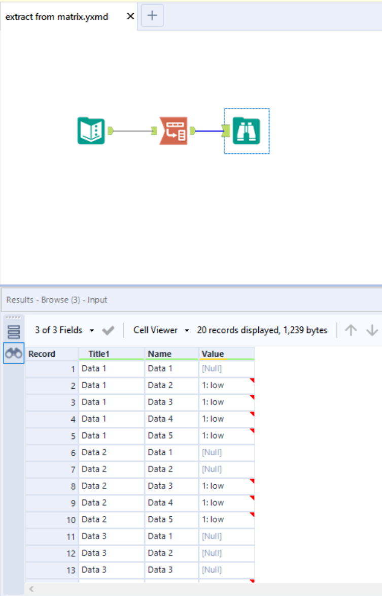 Extract data from a matrix - Alteryx Community