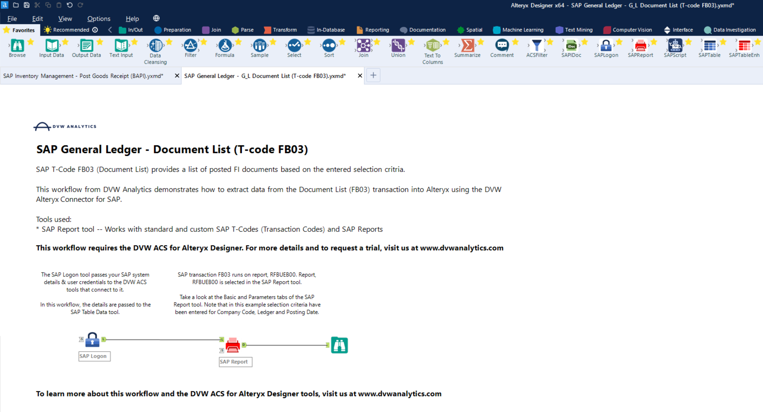 SAP General Ledger - Extract Document List from T... - Alteryx Community