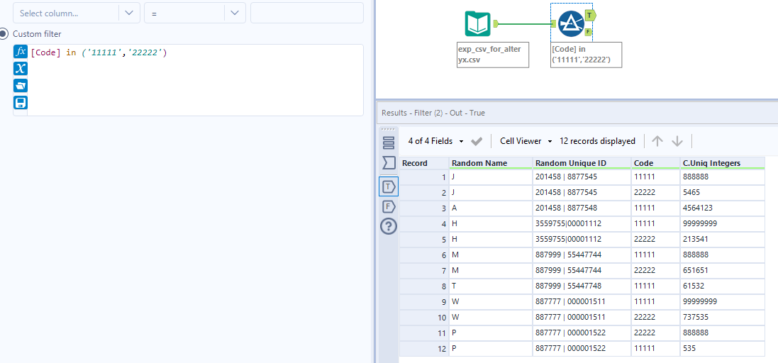 Multiple Conditions Filter - Csv Example Included - Alteryx Community