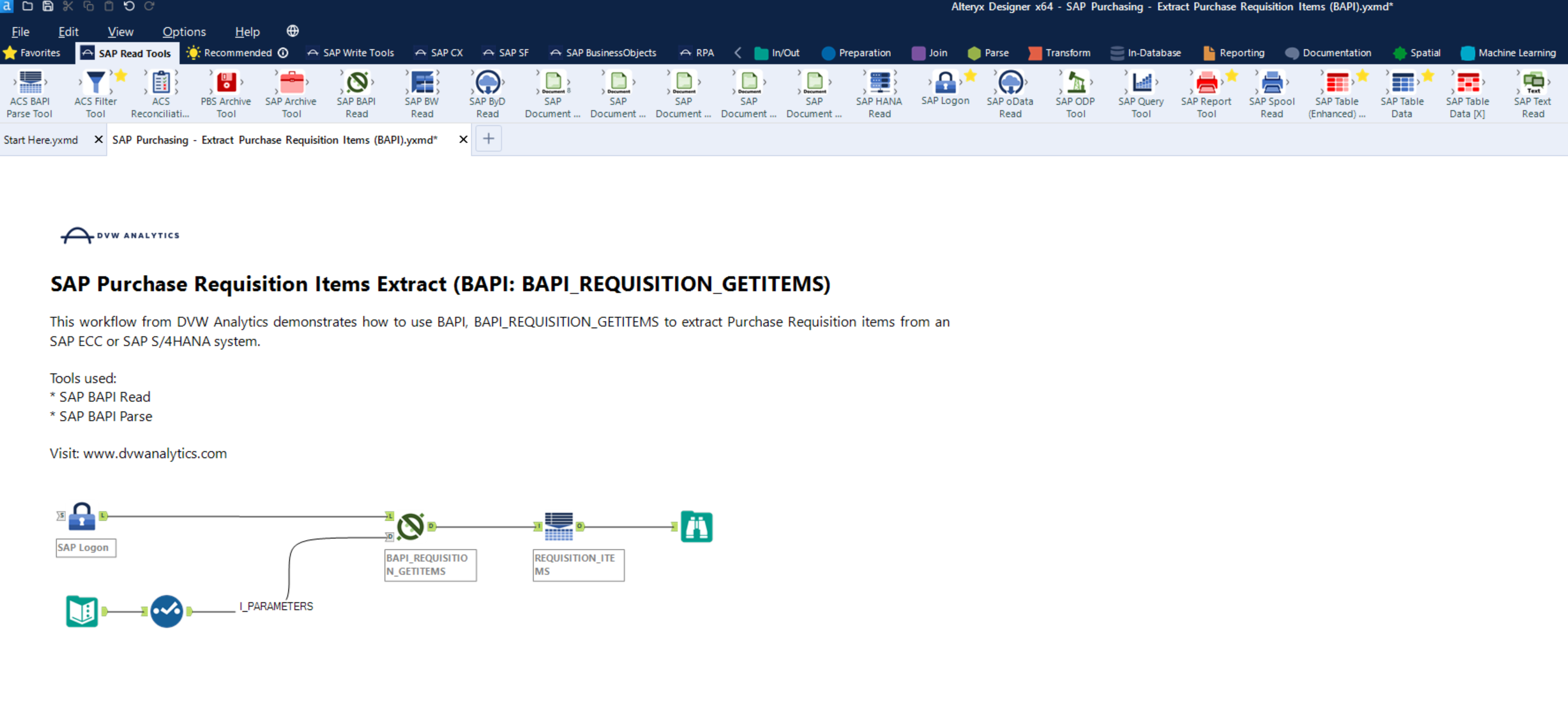 SAP Purchasing - Requisition Items Extract (BAPI: ... - Alteryx Community