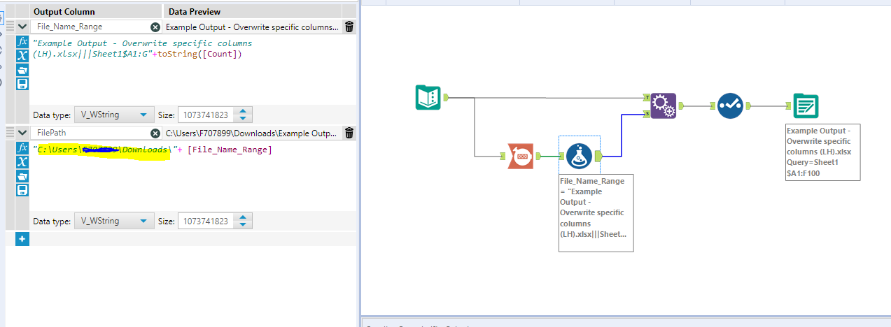 Solved Output Overwrite Specific Columns Not Entire Sh Alteryx Community