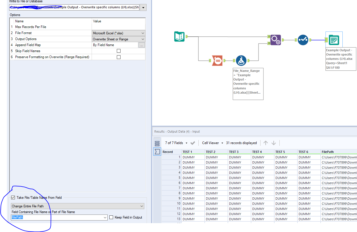Solved Output Overwrite Specific Columns Not Entire Sh Alteryx Community