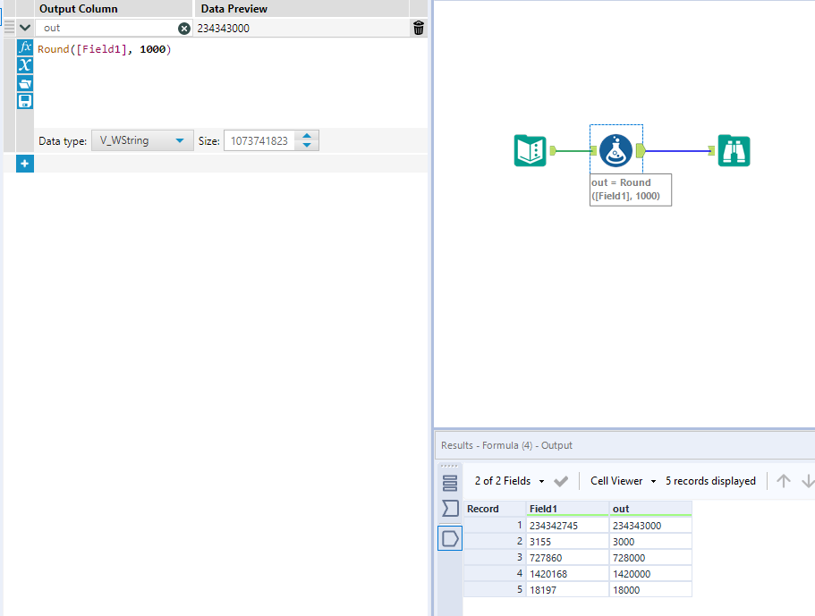Solved: Rounding a value just like a ROUND(Value;-3) in Ex... - Alteryx Community