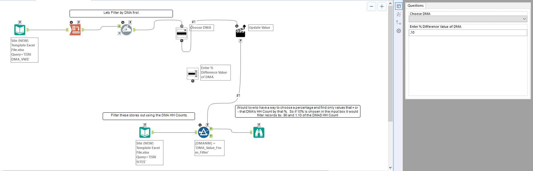 Dma Filter Using Drop Down Alteryx Community 
