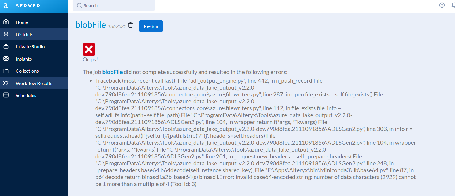 Azure Data Lake File Output - Alteryx Community