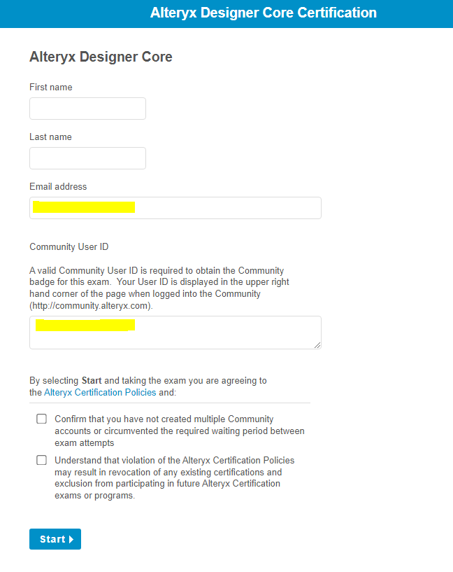 Designer core certification exam error - Alteryx Community