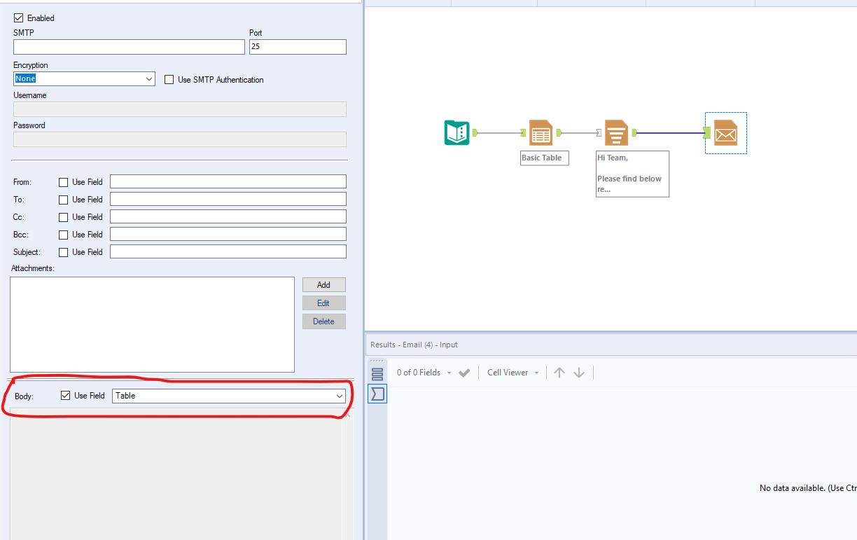 Solved: Sending emails with table - Alteryx Community