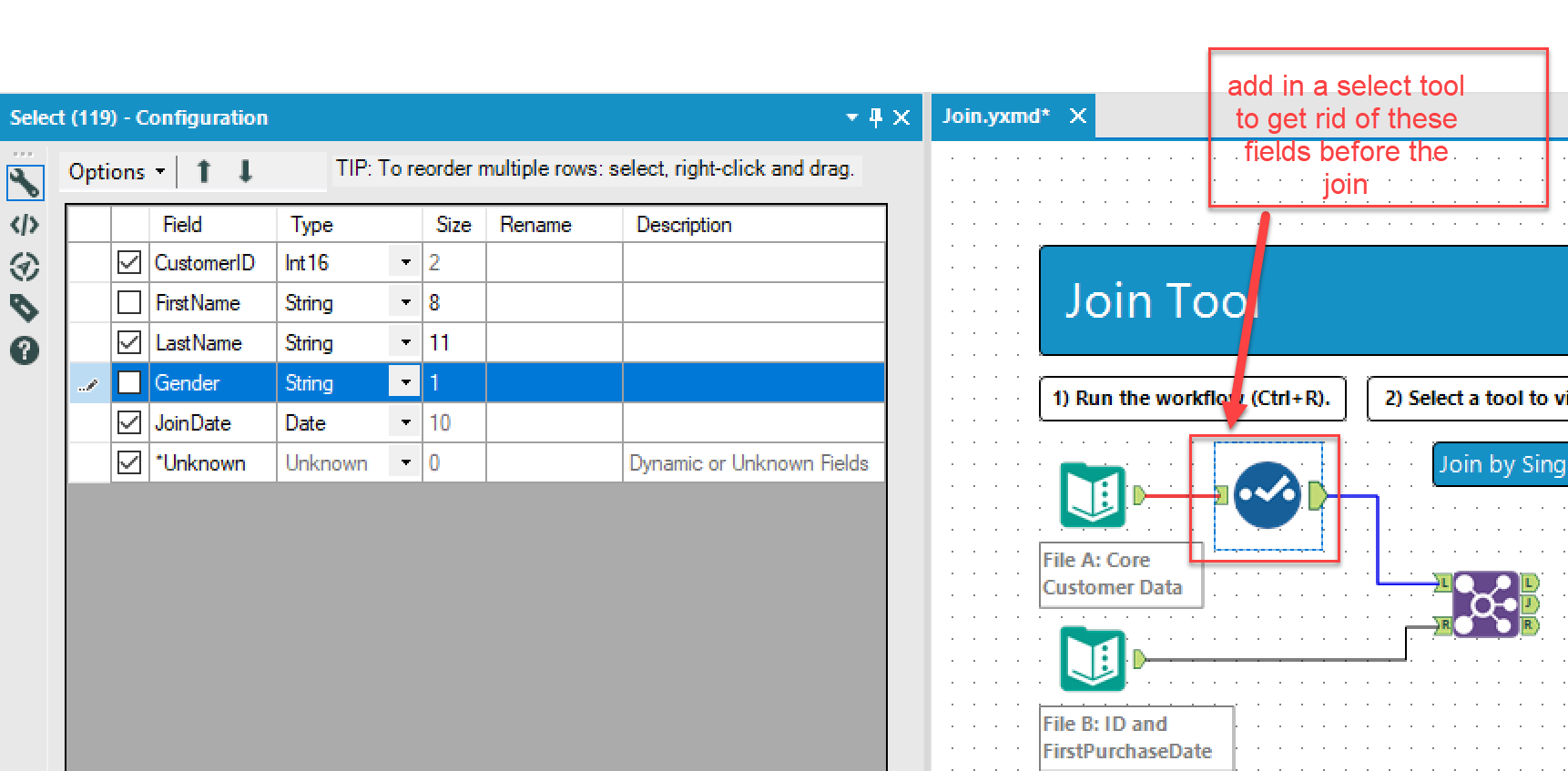 Solved: Order of operations for Join tool (question on the... - Alteryx Community