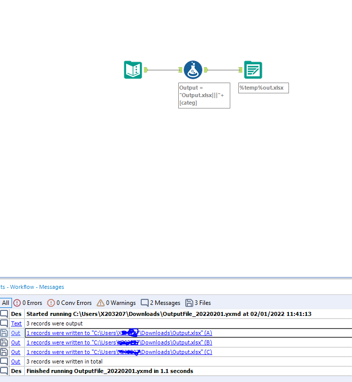Solved: output file corrupted when i use take file/table n... - Alteryx Community