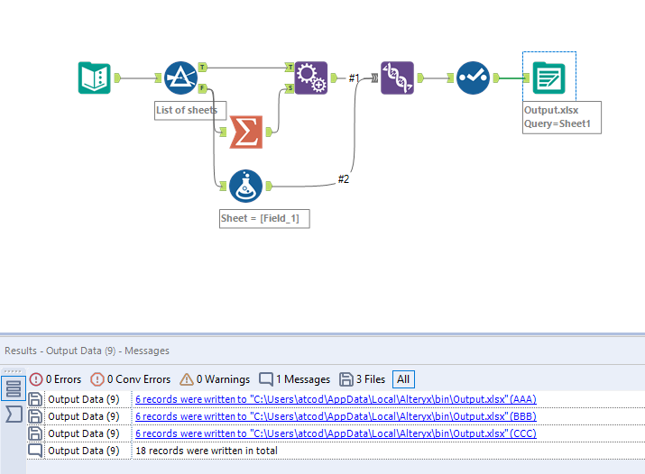 Solved: Fixed multiple row and output in every excel tab - Alteryx Community