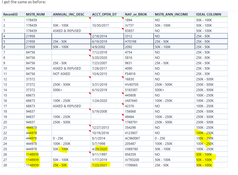 Solved: Replace Column data grouped by number based on mos... - Alteryx Community