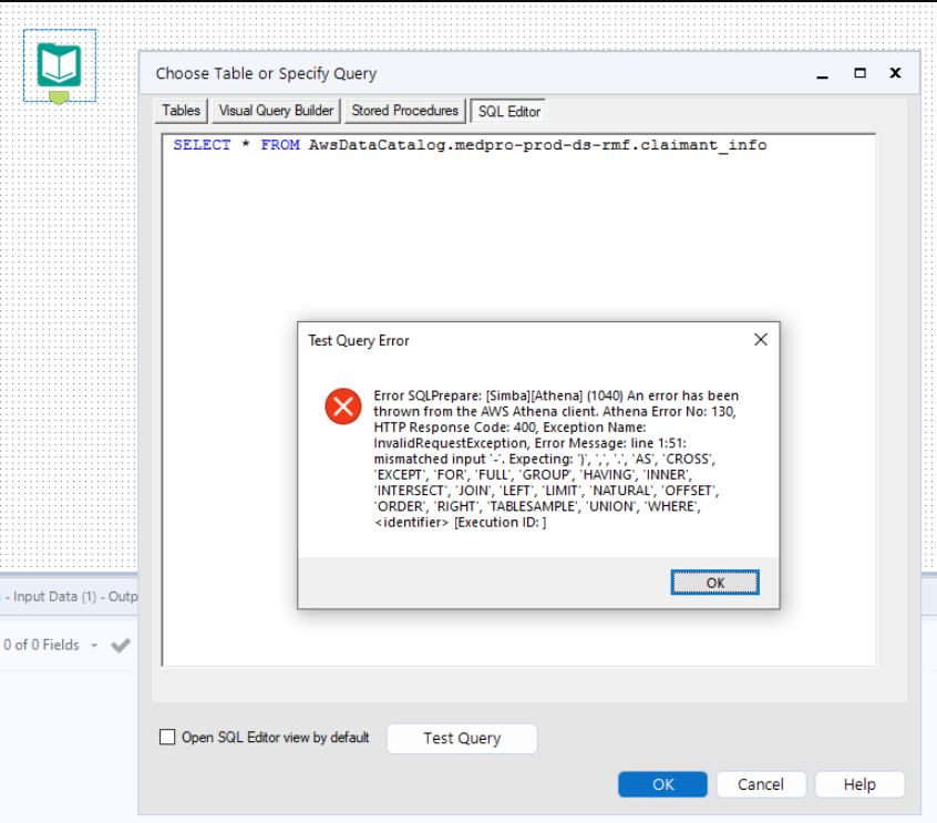 GDC-2066: Error in Input Data tool connecting to A... - Alteryx Community