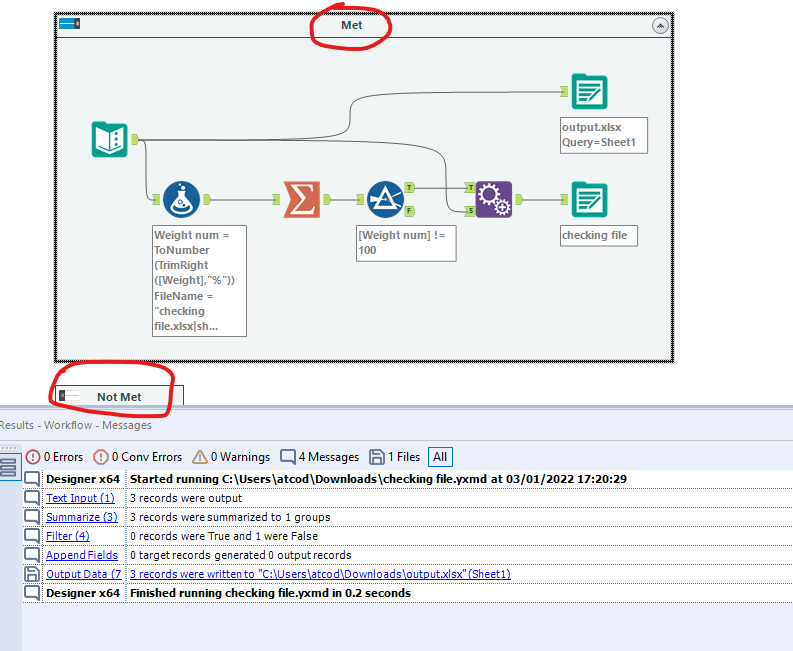 Create Additional Output File Only If Condition Is Alteryx Community