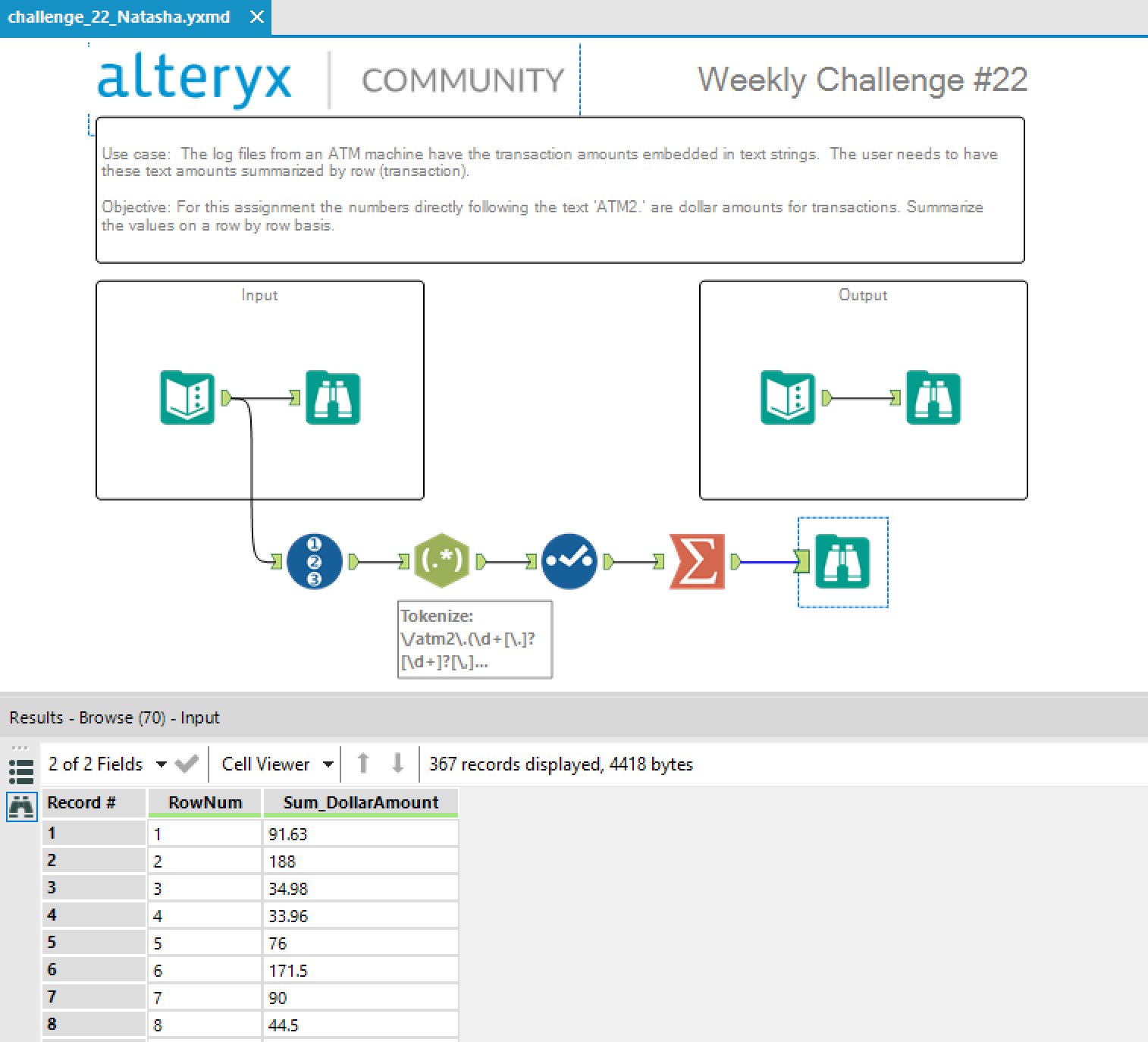 Challenge #22: Identify Values to Aggregate - Alteryx Community