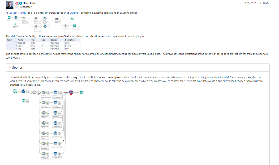 Dynamically change the Data type - Alteryx Community