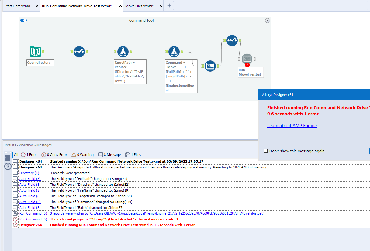 Solved: Moving files to another directory - Alteryx Community