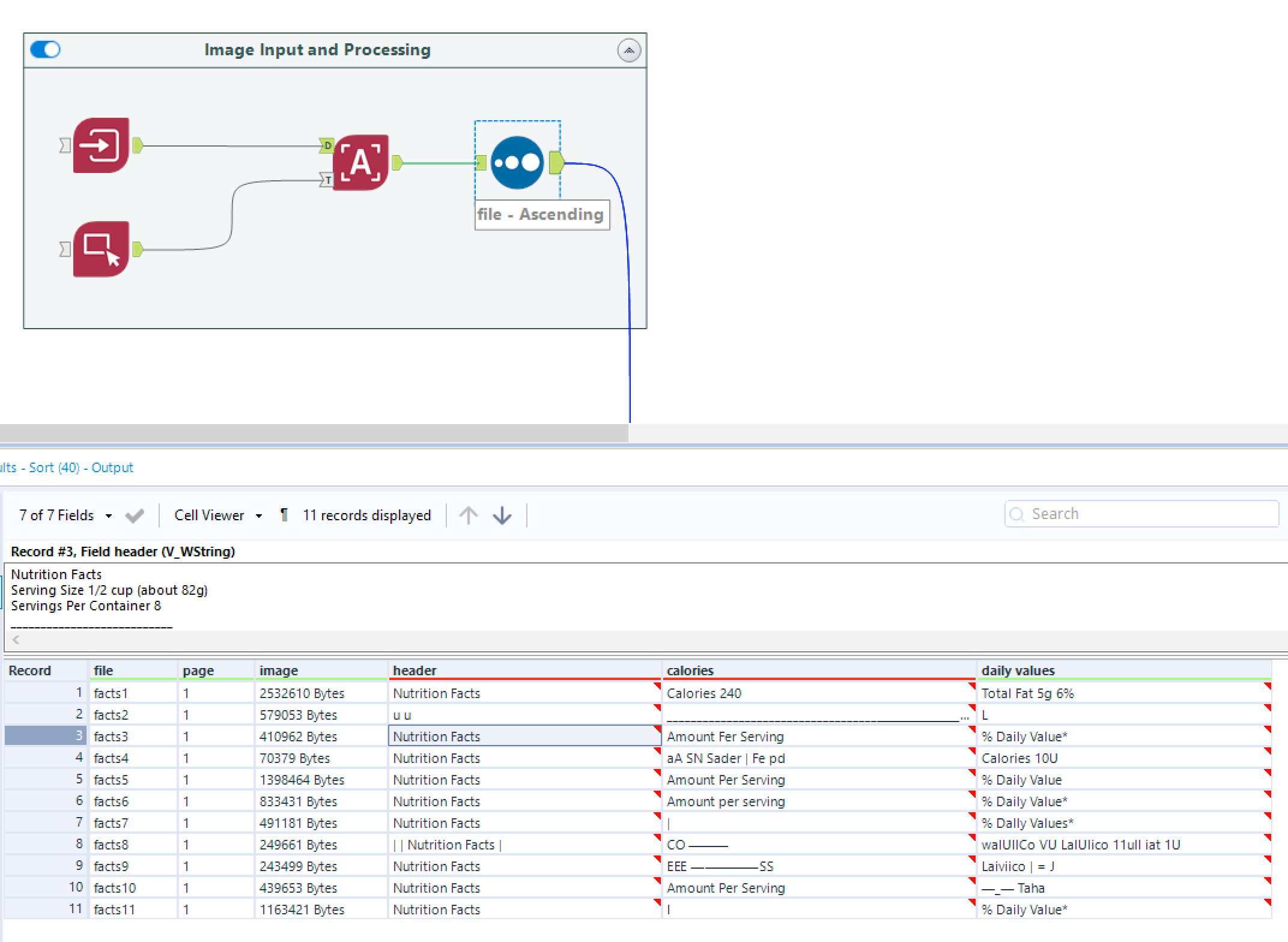 Using Computer Vision to Extract Data From Nutriti... - Alteryx Community