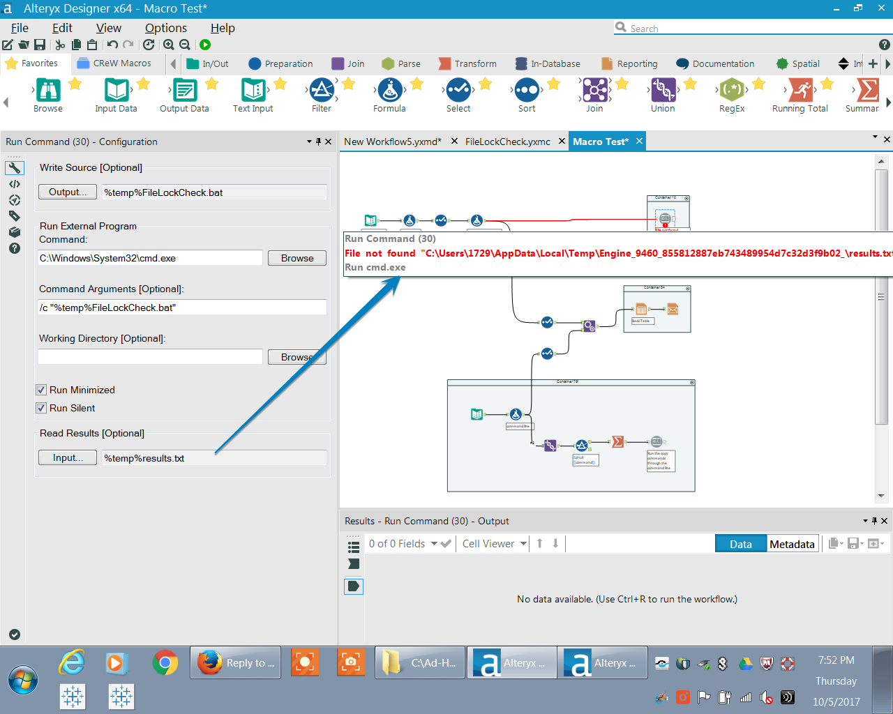 Solved: Run Command Working Directory Issues - Alteryx Community