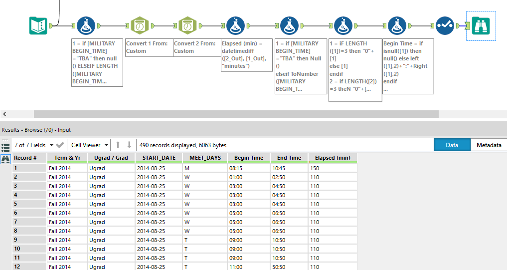 Challenge #68: Elapsed Classroom Times - Alteryx Community