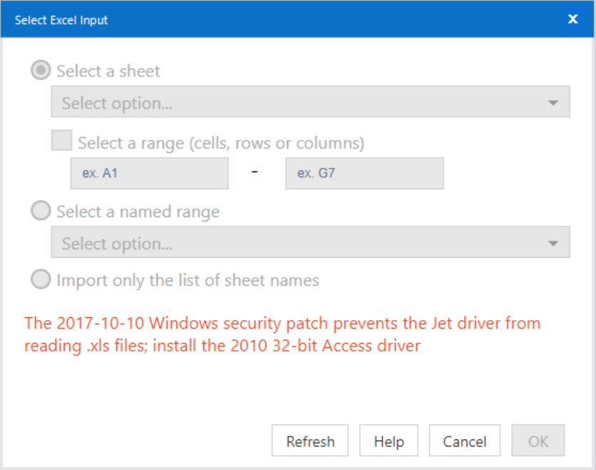 Unable to read .xlsx files - Alteryx Community