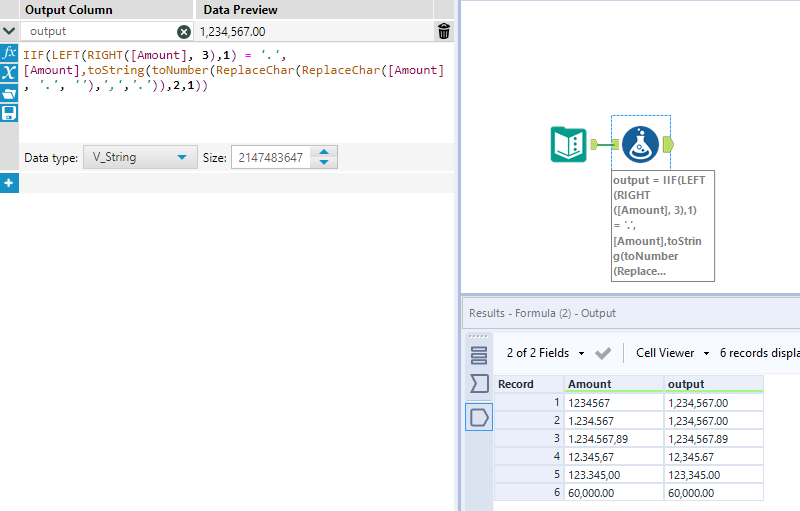 Solved: Amount formatting - Alteryx Community