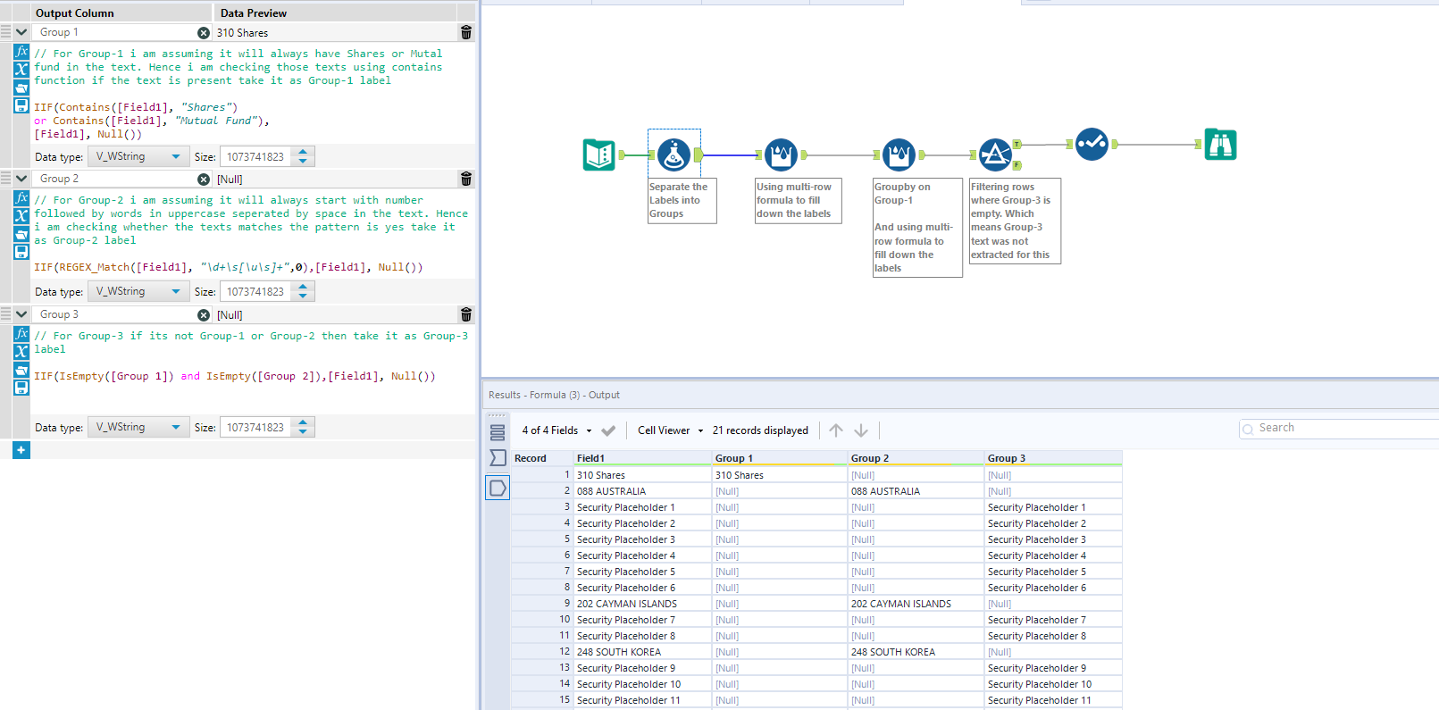 Solved: Grouping data on multiple "headers" - Alteryx Community