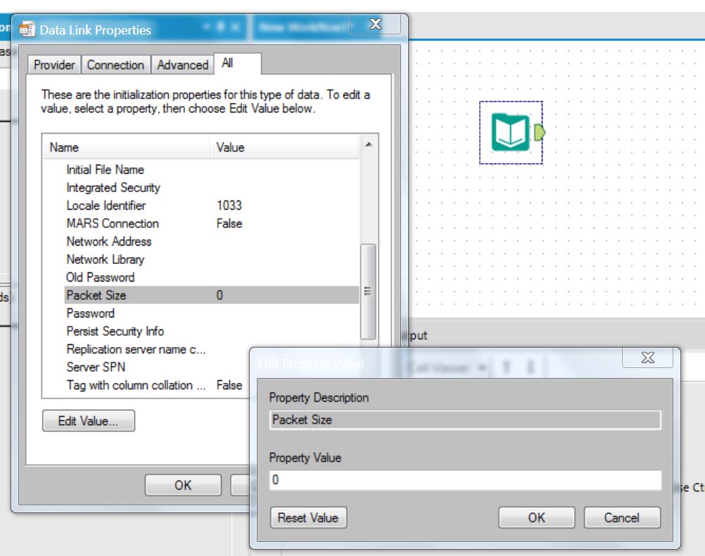 Solved: Change Packet Size in OLEDB - Alteryx Community