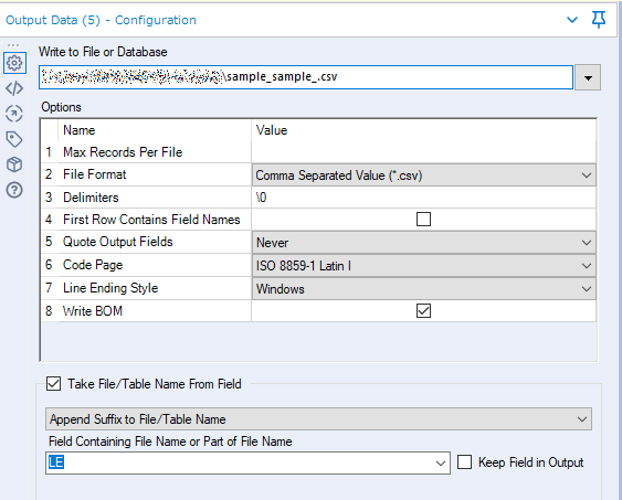 Outputting to CSV File - need to eliminate the las... - Alteryx Community