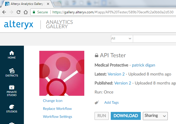 Excel to Alteryx API